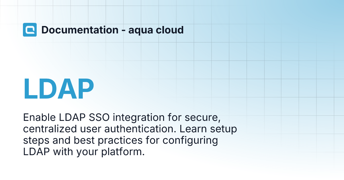 Ldap Documentation Aqua Cloud